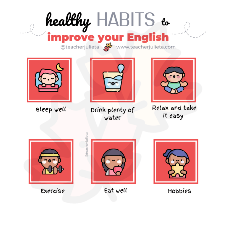 Healthy Habits to Improve Your English – Teacher Julieta