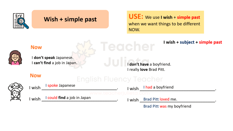 How to express wishes – Teacher Julieta