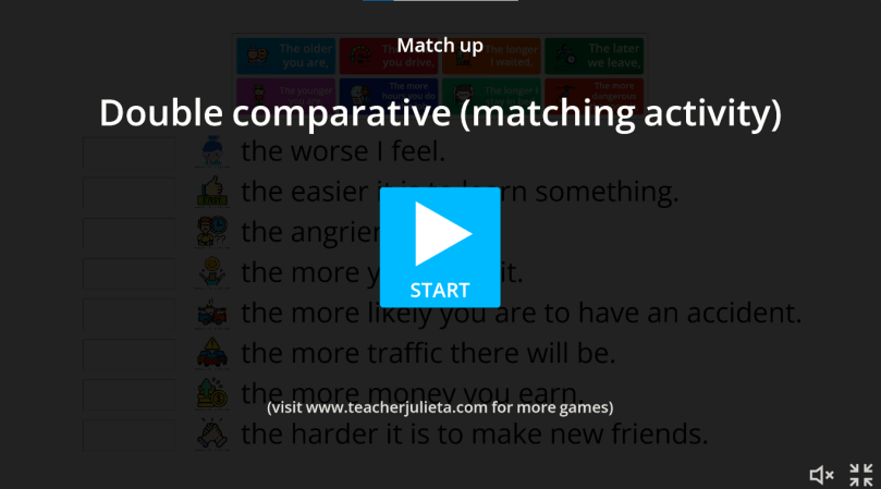 Double comparatives – Teacher Julieta