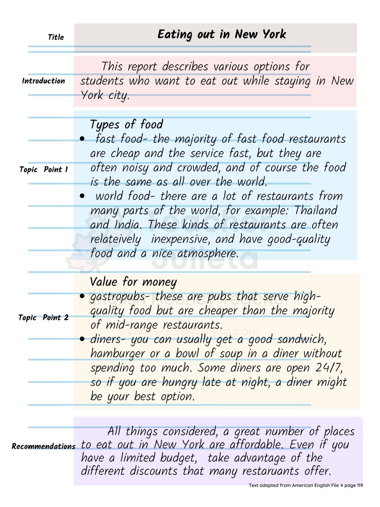 How to write a report for the B2 (FCE) test – Teacher Julieta