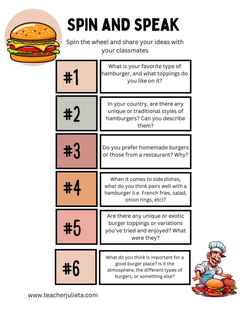 Hamburger – Teacher Julieta